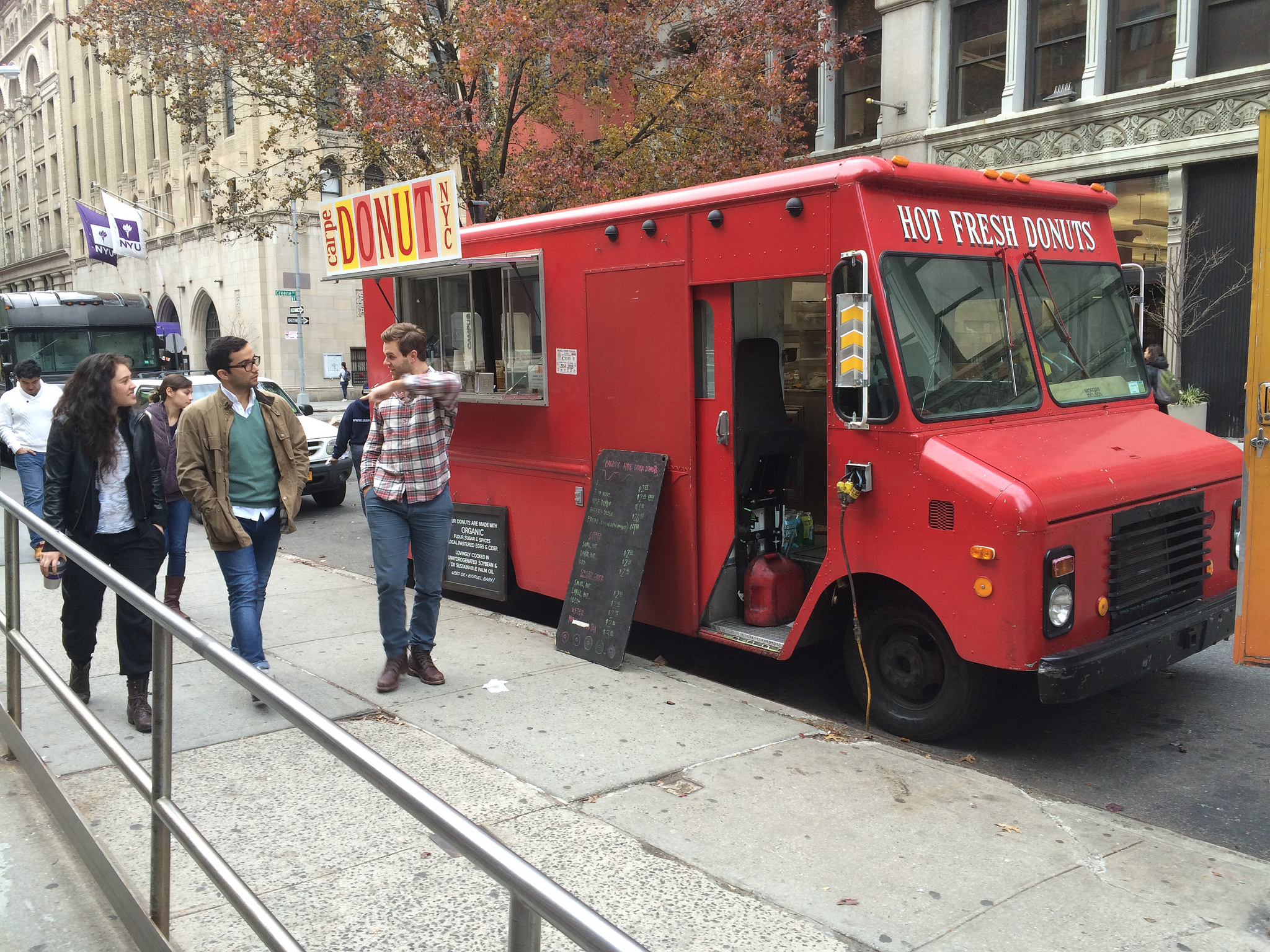 Organic donut truck in the city - Pavement Pieces