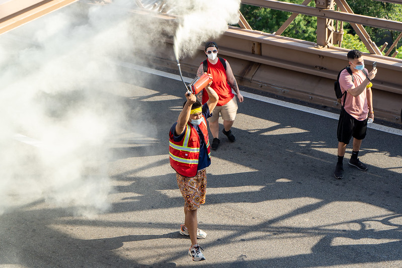 Protests continue on Independence Day - Pavement Pieces